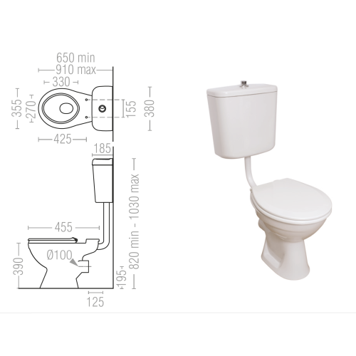 PROCare Ltd - GO Pro - Protea Low level wc pan
