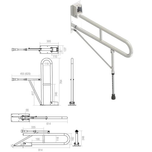 PROCare Ltd - GO Pro - Accessories / Drop Down Rail / Grab Rails