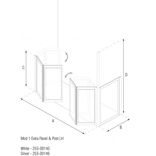 PROCare Ltd - GO Pro - Half Height Shower Doors