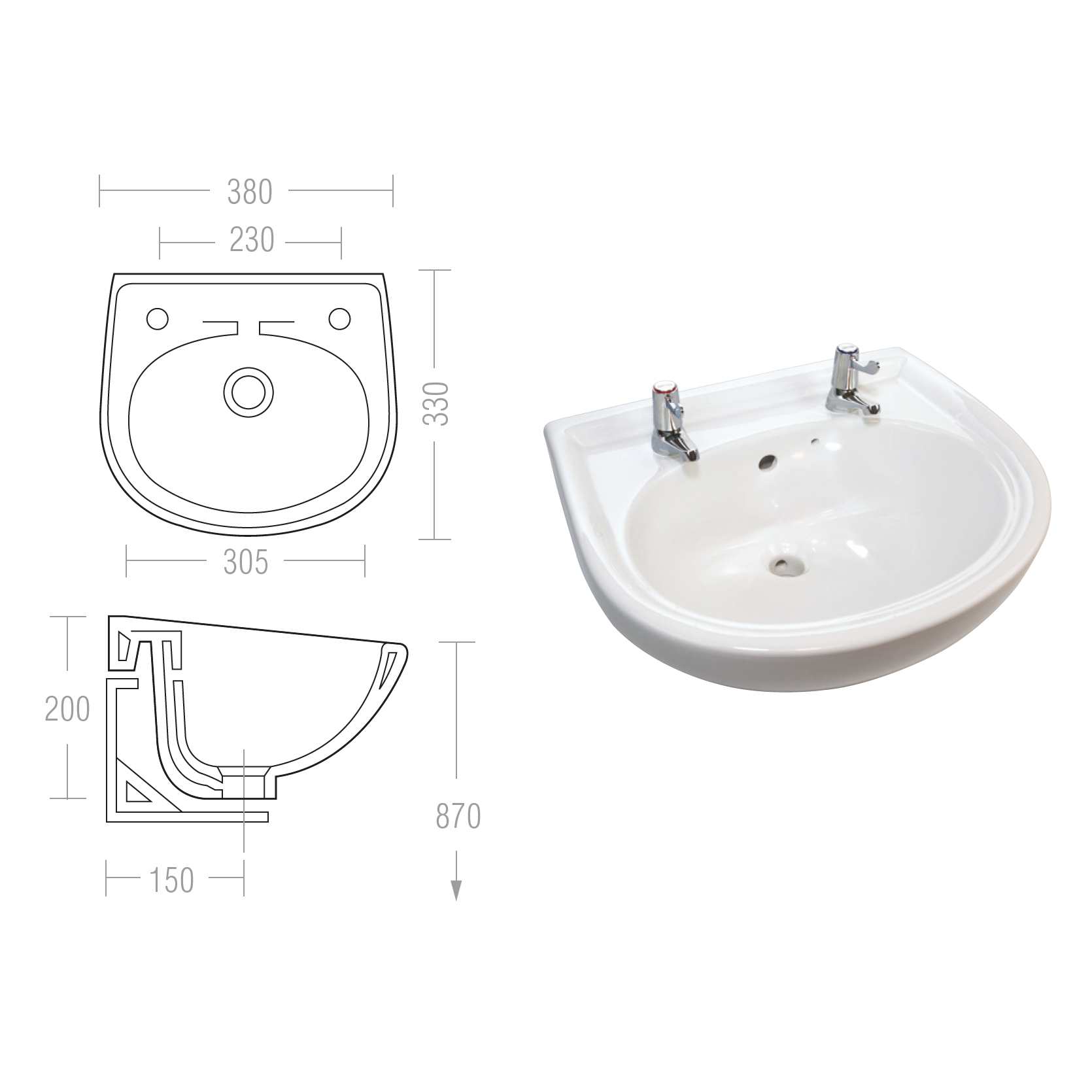 PROCare Ltd - GO Pro - Proline White Cast Bracket